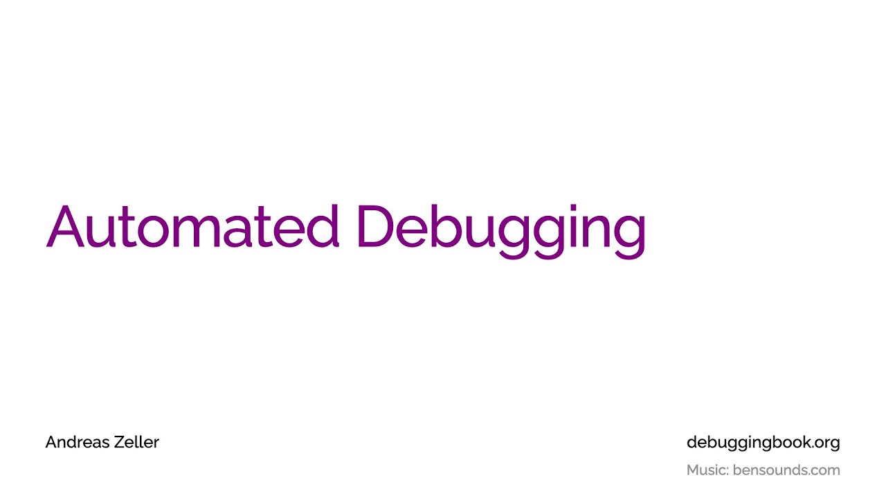 Automated Debugging Course - Lecture #2 - Tracing Executions - YouTube