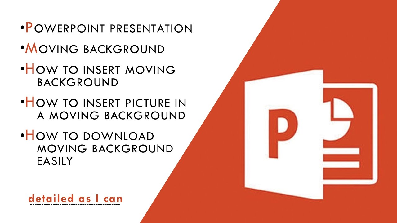 POWERPOINT PRESENTATION | MOVING BACKGROUND - YouTube