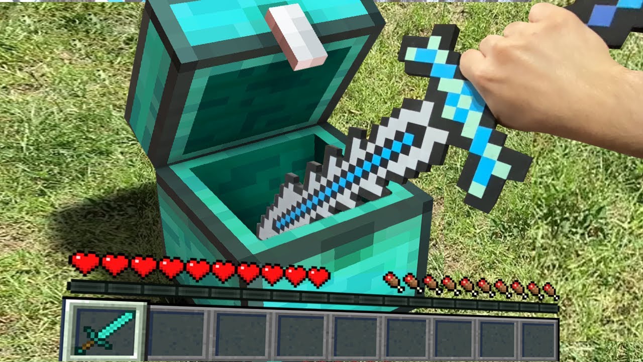 Minecraft in Real Life POV - DIAMOND MINECRAFT CHEST / Realistic ...