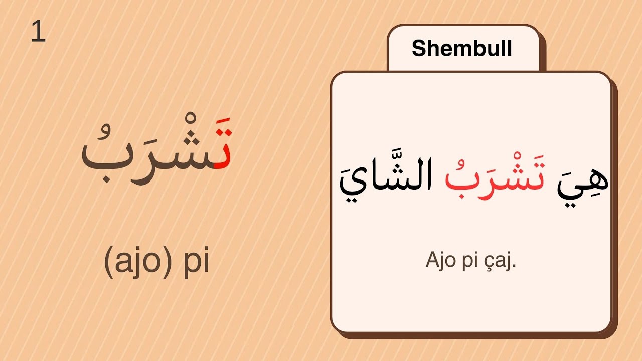 Fjalë të reja dhe shembuj - Foljet në arabisht (ai - هو / ajo - هي ...