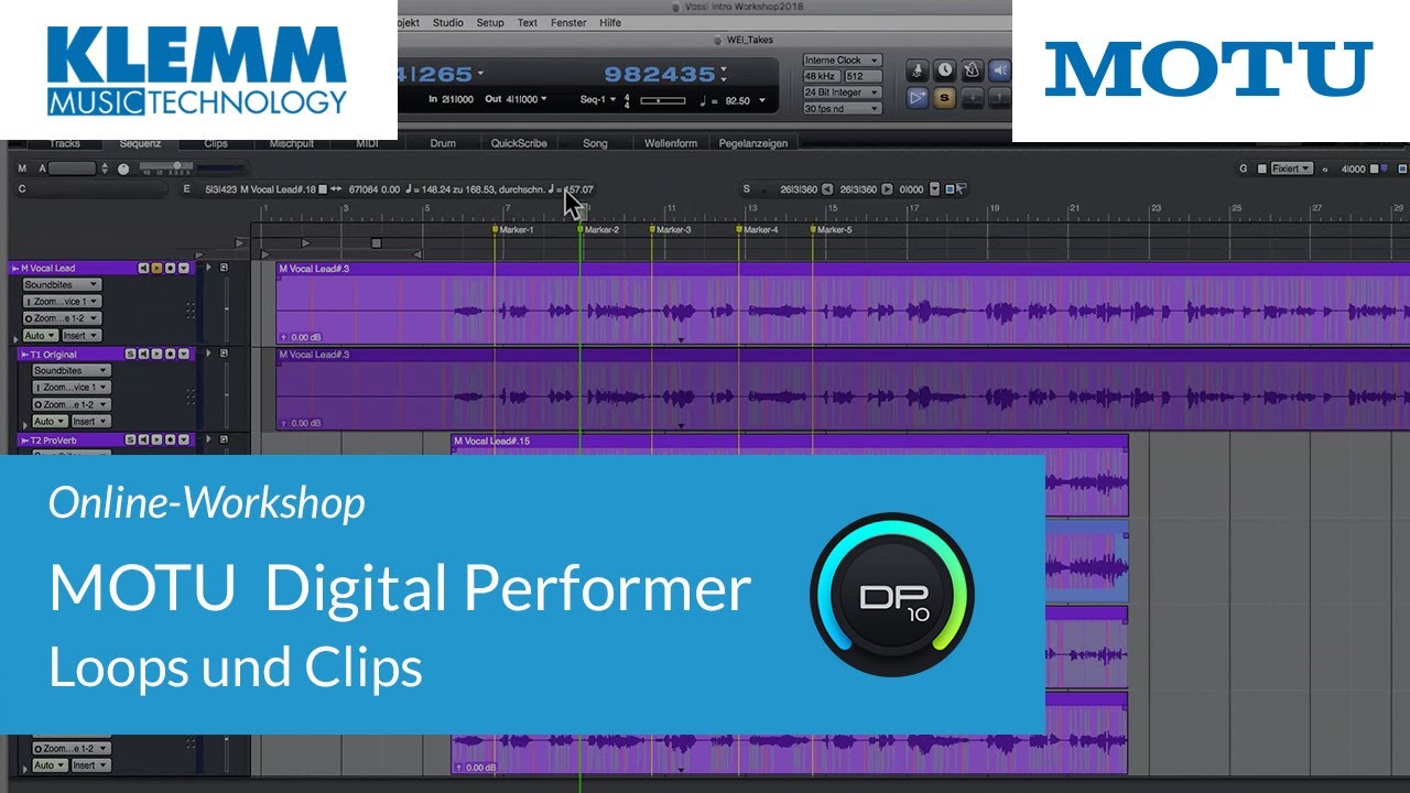 MOTU Digital Performer – Loops & Clips - YouTube