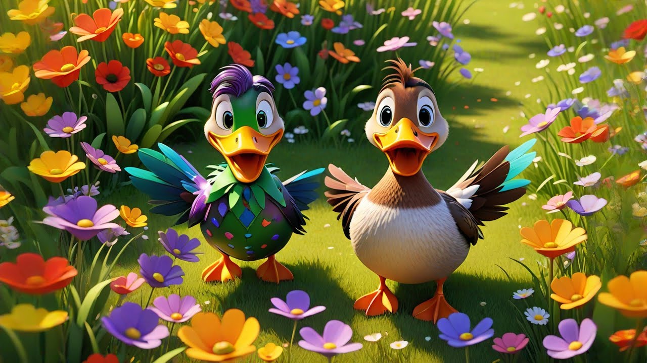 Six Laughing Ducks Go Quack Quack Quack | Fun Farm Animal Counting Song ...