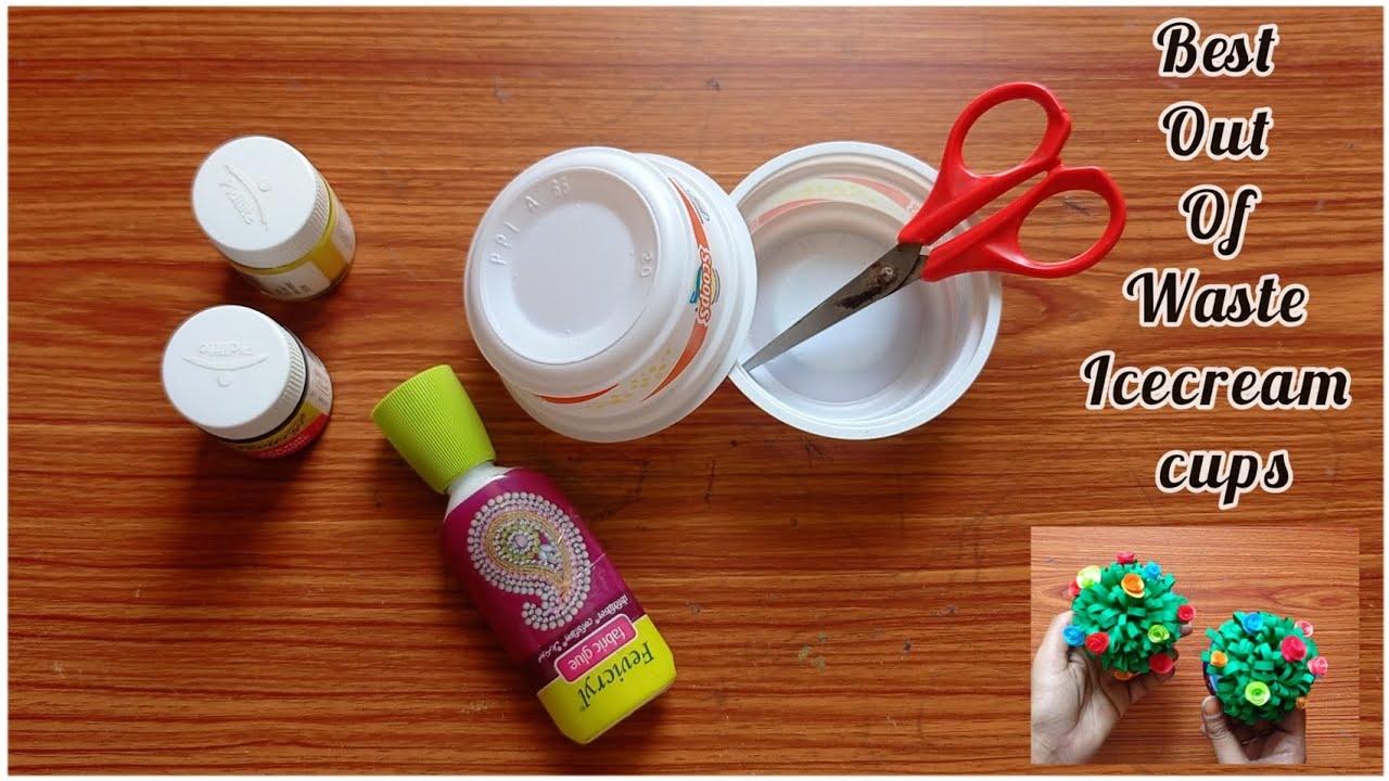 Best Out Of Waste Ice cream Cups😱|DIY Art|Best Reuse Idea|Home Decor ...