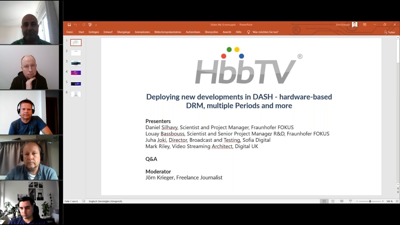 HbbTV Webinar: Deploying new developments in DASH - hardware based DRM, multiple Periods and ...
