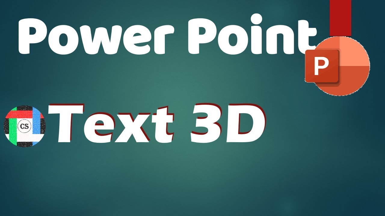 Make Text 3D with PowerPoint || simple tick || CS IT - YouTube