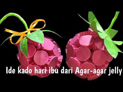 Buket unik dari Agar-agar jelly untuk ibu // ide kado hari ibu dari ...