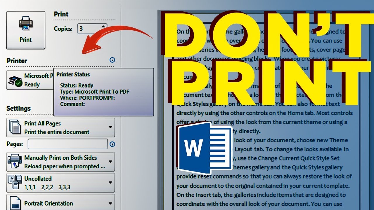 Best Way to Understand Print Command in Ms Word| Skill With Pakhtoon ...