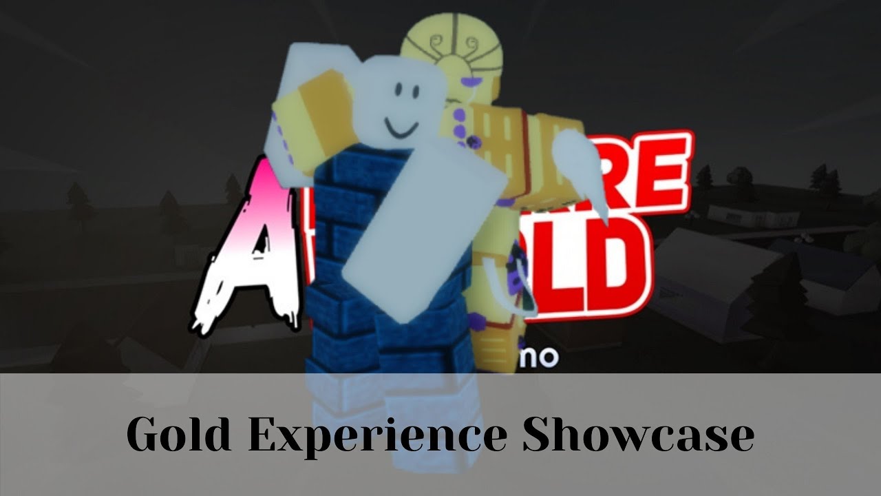 Gold Experience Showcase | Roblox A Bizarre World: Rewritten Demo - YouTube