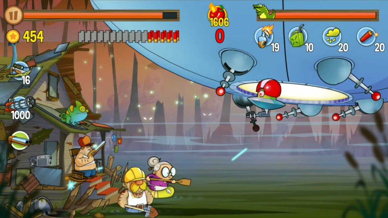 Swamp Attack episode 4 Boss UFO Boss fight | All boss - YouTube