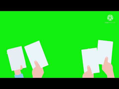 Animated hands holding paper | green screen - YouTube