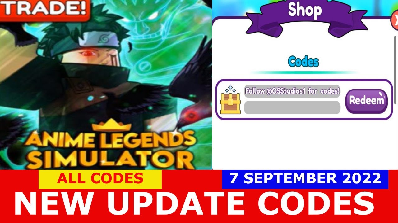 NEW UPDATE CODES [🤝NEW TRADE!] Anime Legends Simulator ROBLOX | ALL ...