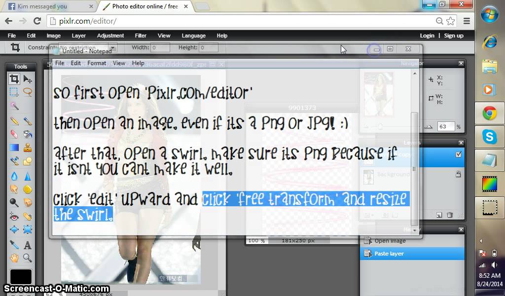 [140824] How To Make A Swirl Edit On Pixlr? - YouTube