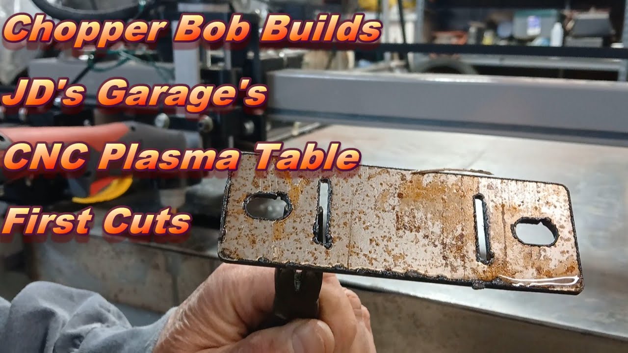 Chopper Bob Builds JD's Garage's CNC Plasma Table - First Cuts - YouTube