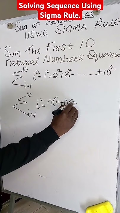 Solving Sequence Using Sigma Rule. #maths #sigma - YouTube