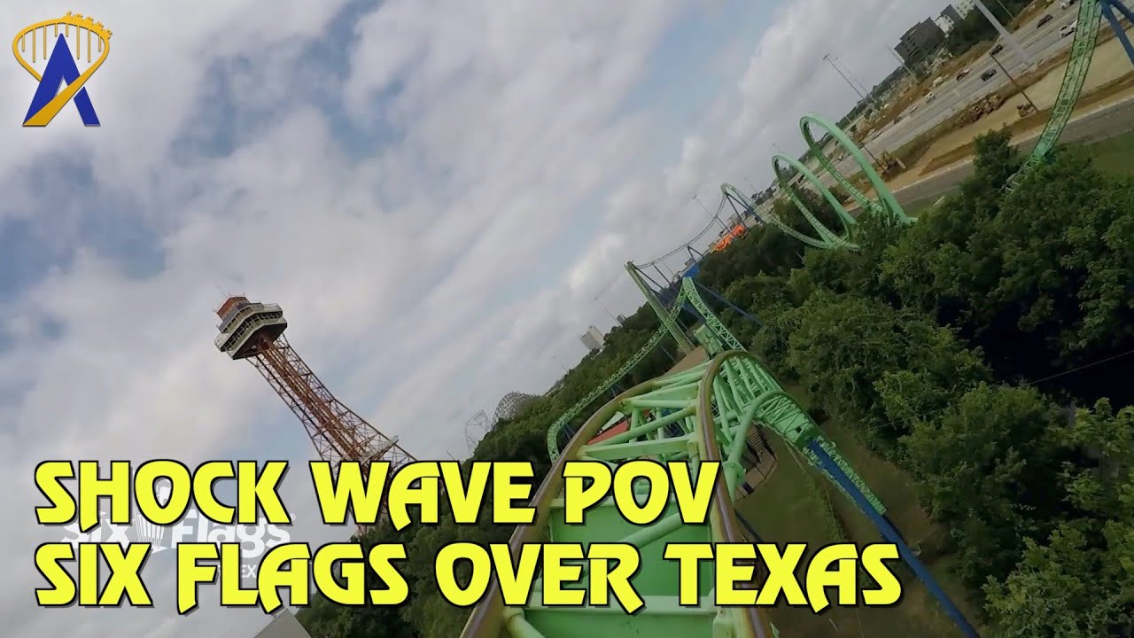 Shock Wave Roller Coaster POV at Six Flags Over Texas - YouTube