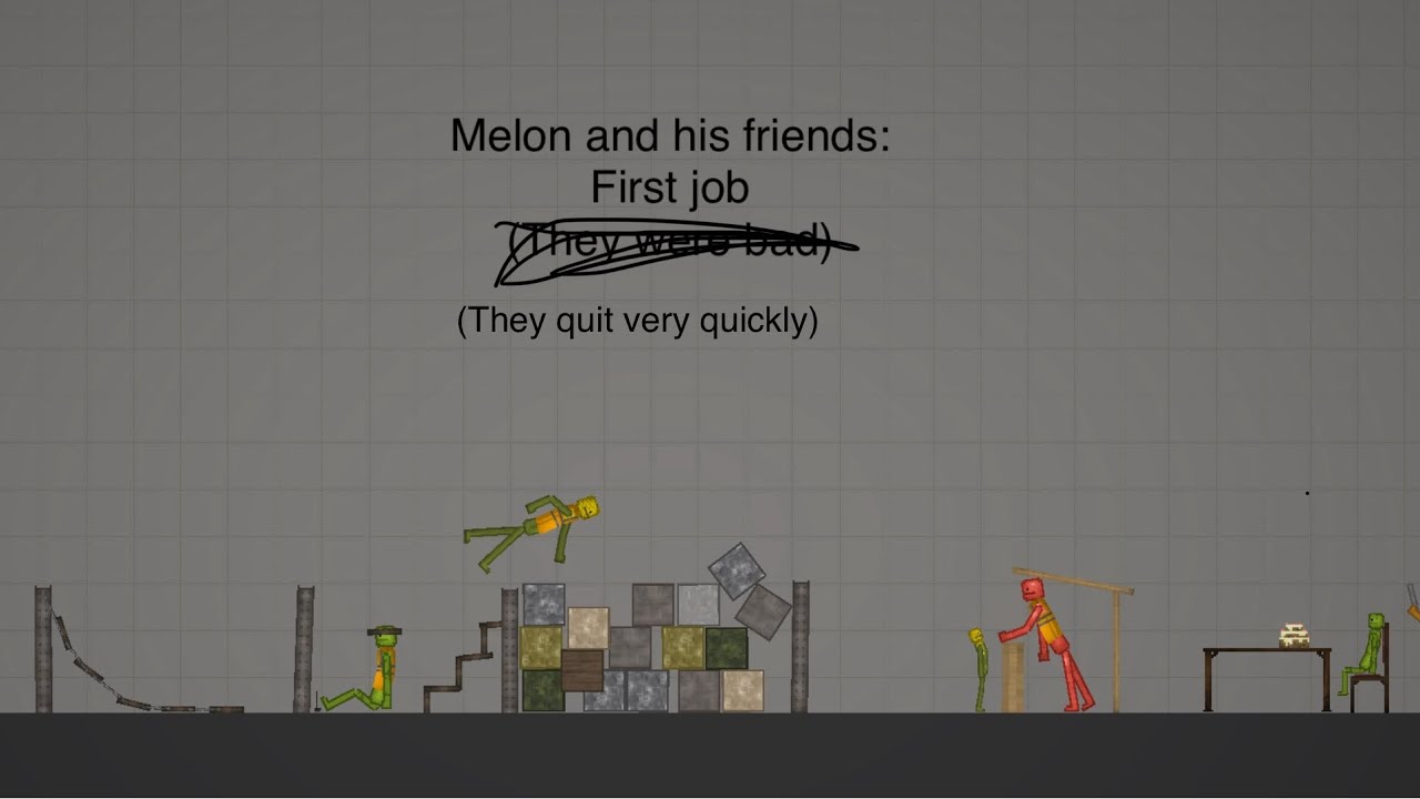 Melon and his friends all get a job at melon jump - YouTube