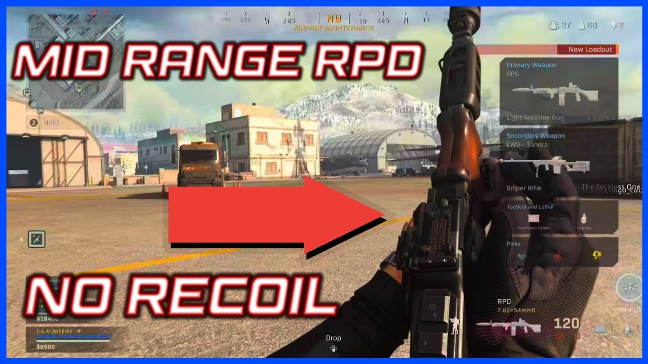 This RPD Loadout is a great mid range Warzone class - YouTube