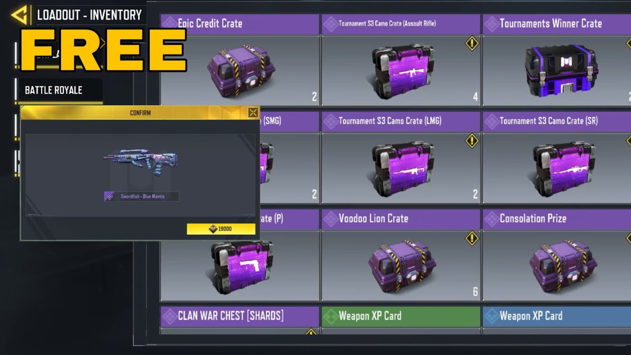 Buy Swordfish - Blue Mantis Open with Tournaments Winner Crate CodM ...