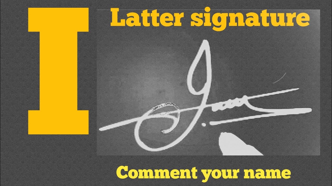 Top 5 step i latter signature style / I signature/ how to do signature ...