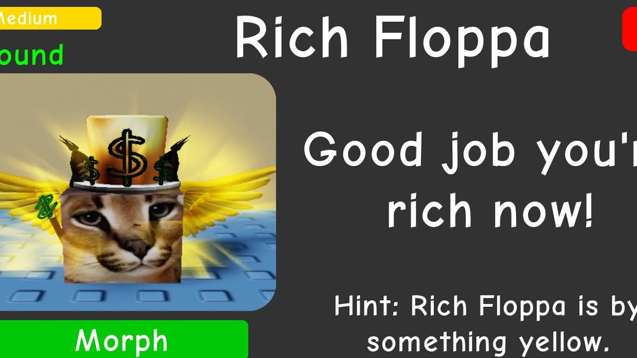 How To Get The “Rich Floppa” | Find The Floppa Morphs #roblox #floppa ...