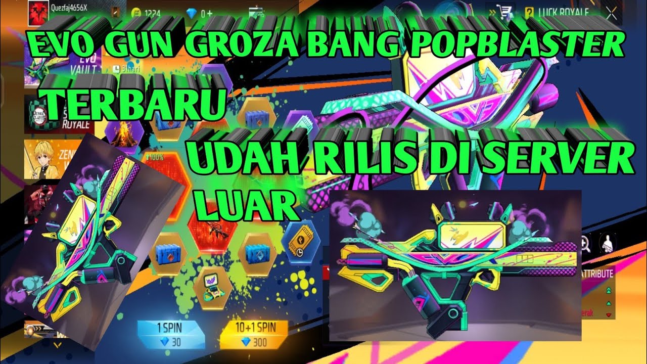 BOCORAN EVO GUN GROZA BANG POPBLASTER TERBARU UDA RILIS DI SERVER LUAR ...