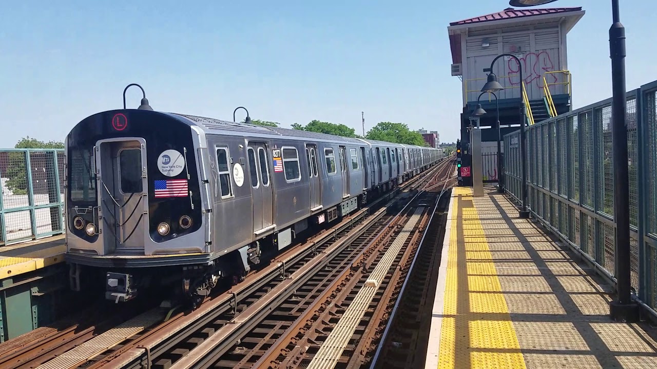 Manhattan bound L Train arriving at Livonia Avenue - YouTube