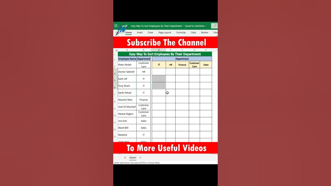 Excel 365 Filter Function Sort Employees By Department shorts YouTube excel-365-filter-function-sort-employees-by-department-shorts-youtube