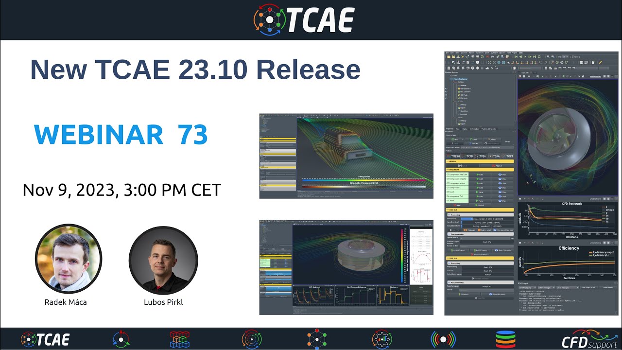 Webinar 73 - New TCAE 23 10 Release, Nov 9, 2023 | Simulation Software | CFD Support - YouTube