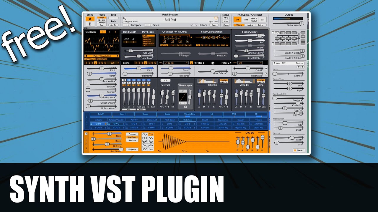 The Best Free SYNTH Vst Plugin of 2024 ┃ Surge XT 1.O - YouTube