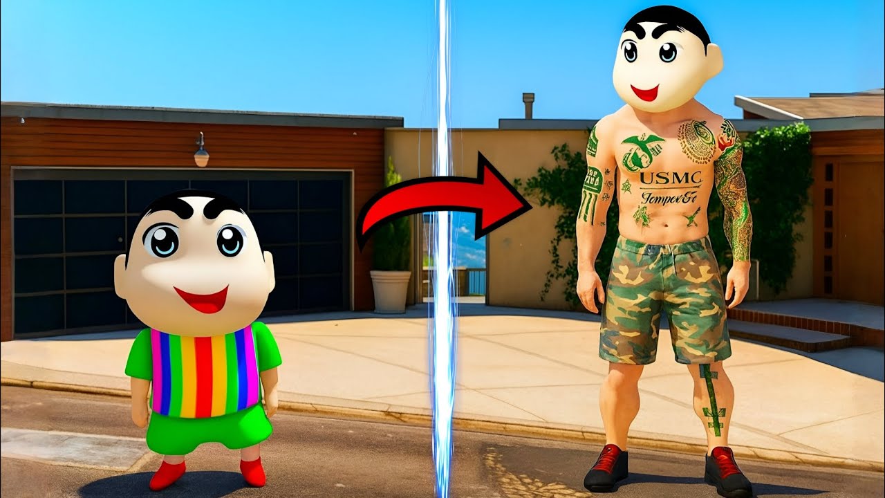SHINCHAN BECOME STRONGEST SHINCHAN IN GTA 5 - YouTube