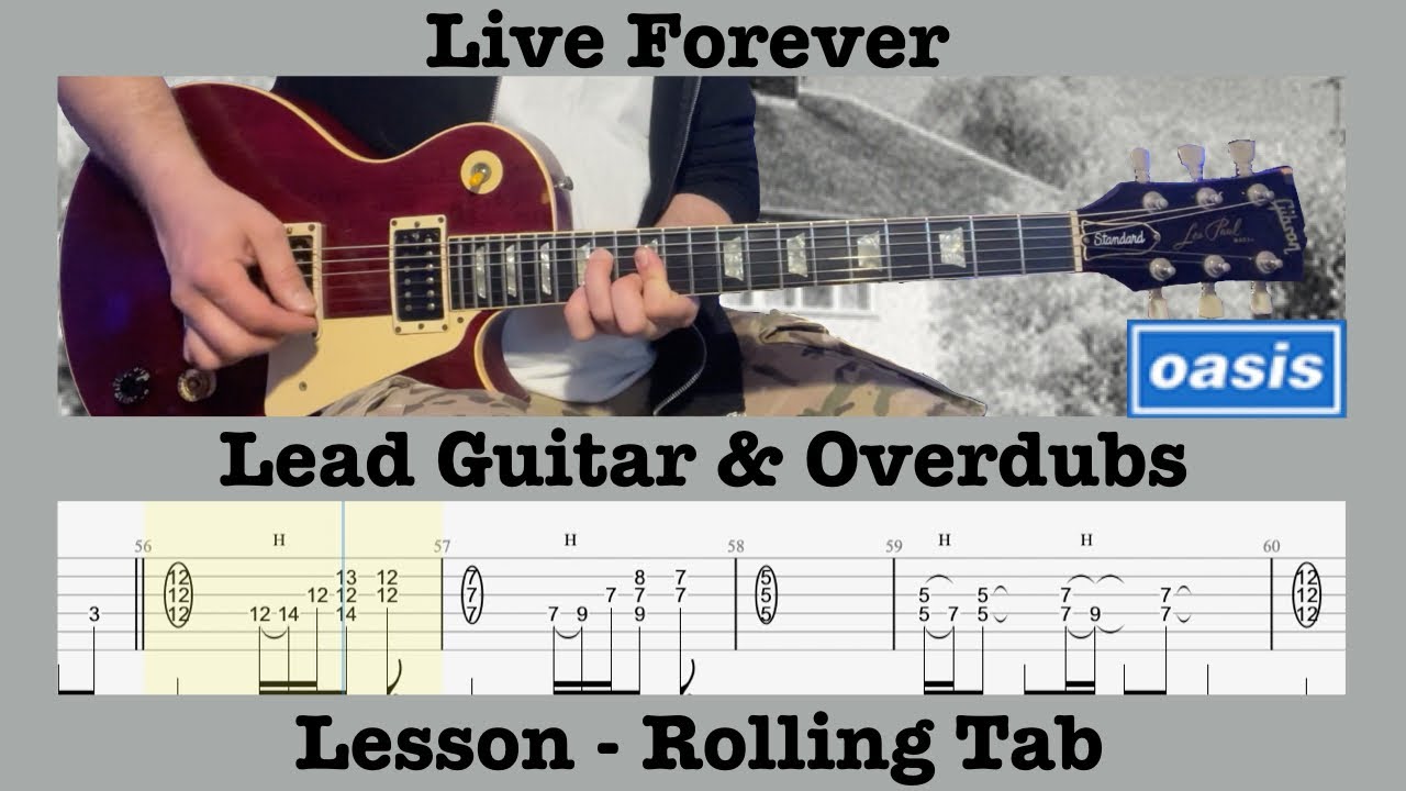 Live Forever - Oasis - Lead Guitar & Overdubs - Demonstration - Rolling ...