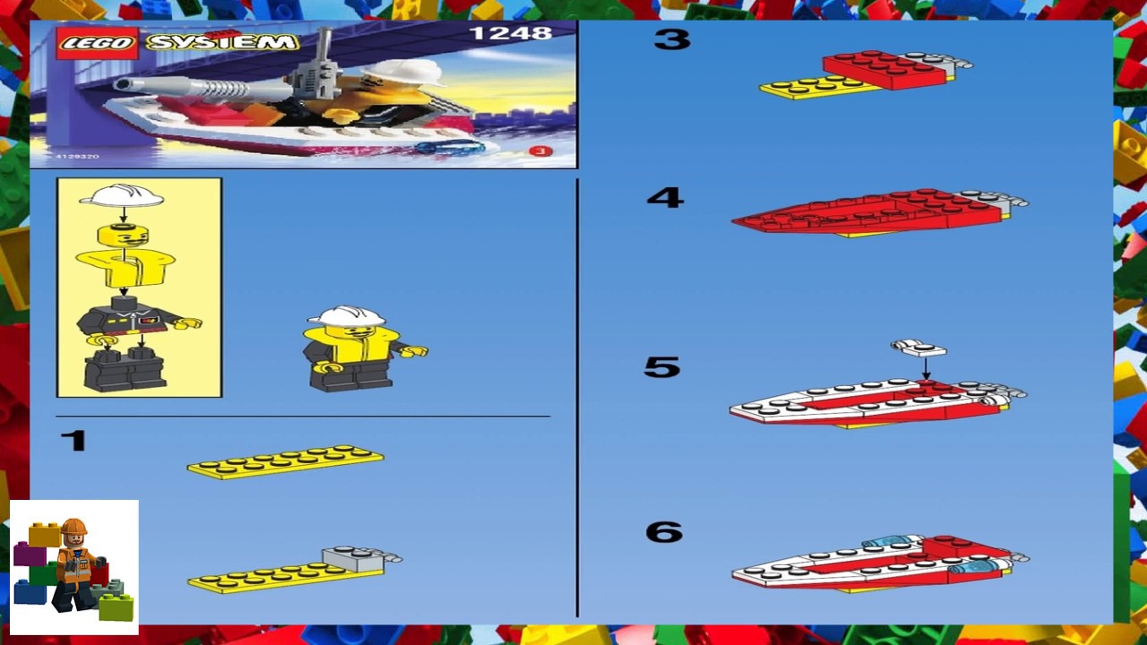 LEGO instructions - Town - City - 1248 - Fire Boat - YouTube
