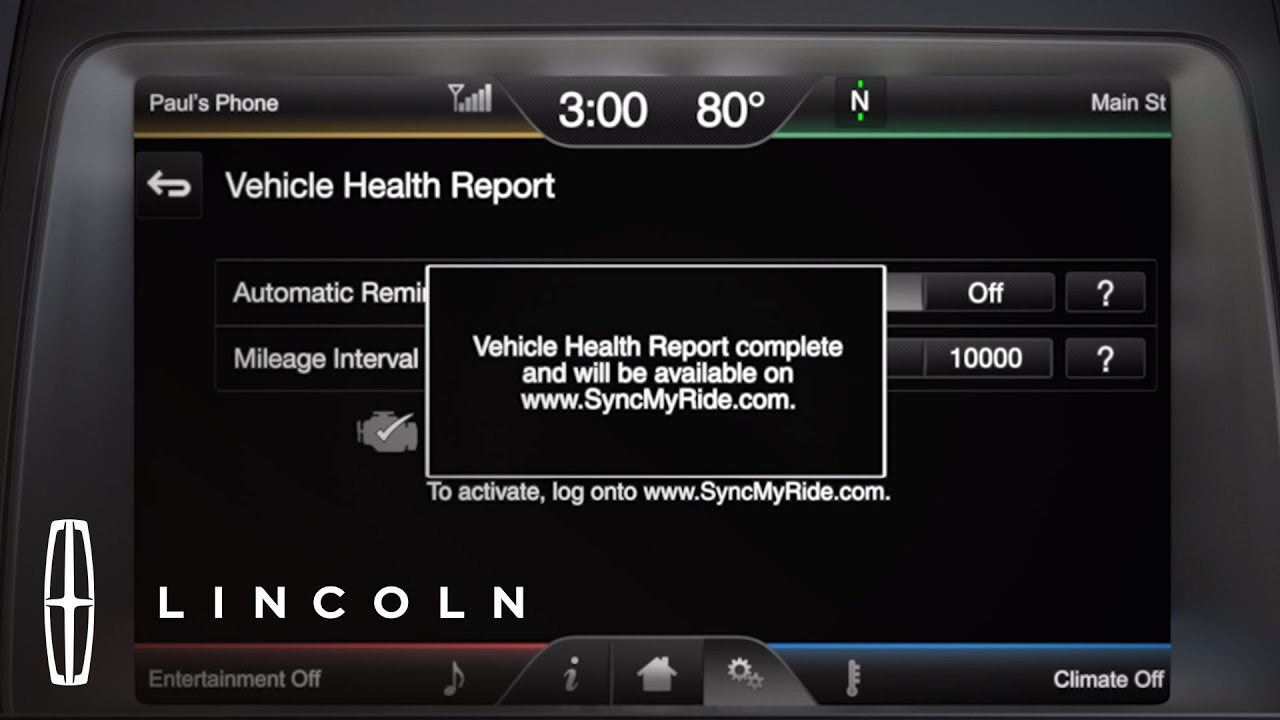 Viewing a Vehicle Health Report through Email | How-To | Lincoln - YouTube