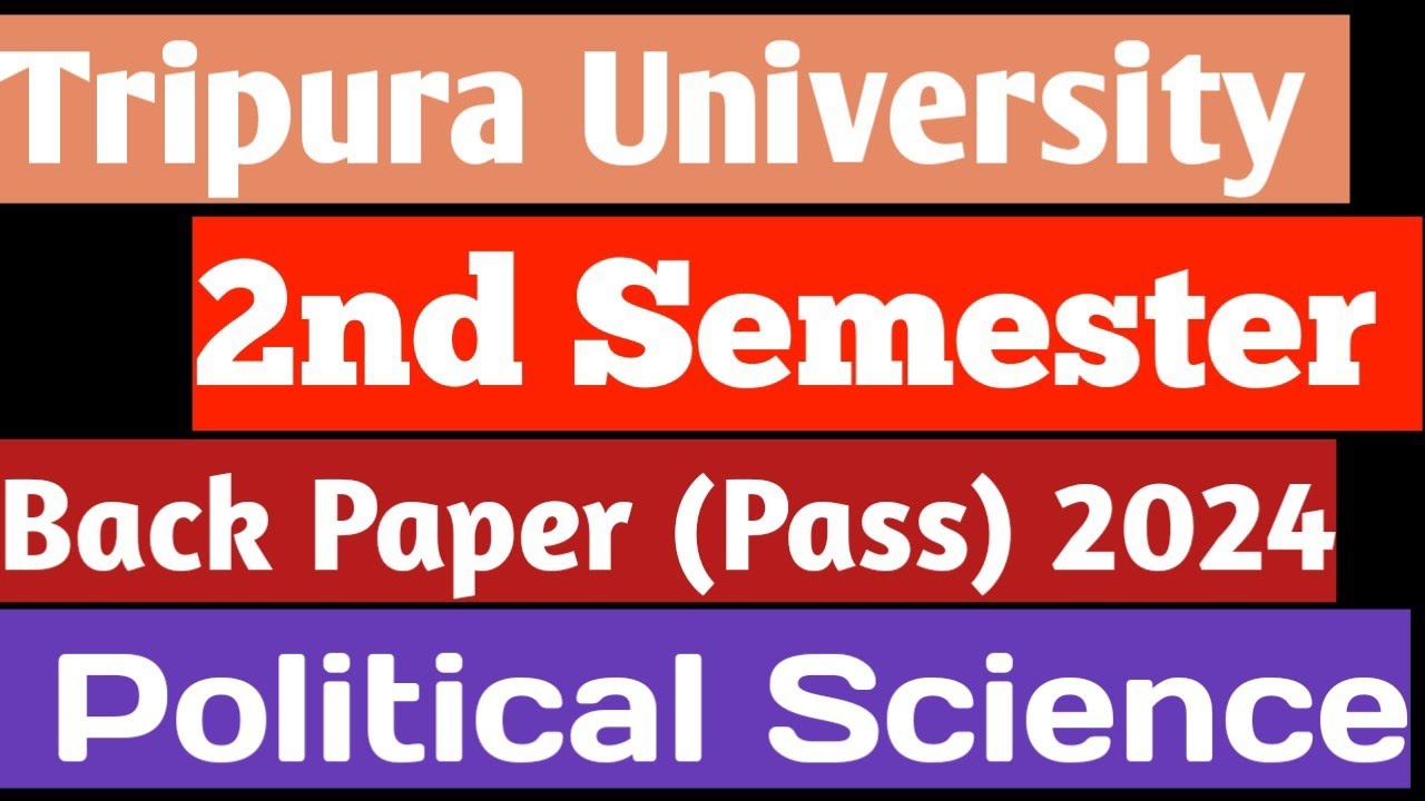 2nd Semester Back Paper || Political Science (Pass) || Mark 2 || Unit,1 ...