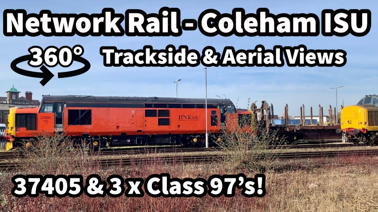 Network Rail Coleham ISU Depot - Trackside & Aerial Views Inc 37405 & 3 ...