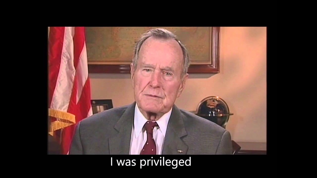 President George Bush 41 talks about Lex Frieden and the Americans with ...