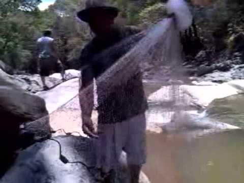 pesca con tarraya tutorial - YouTube