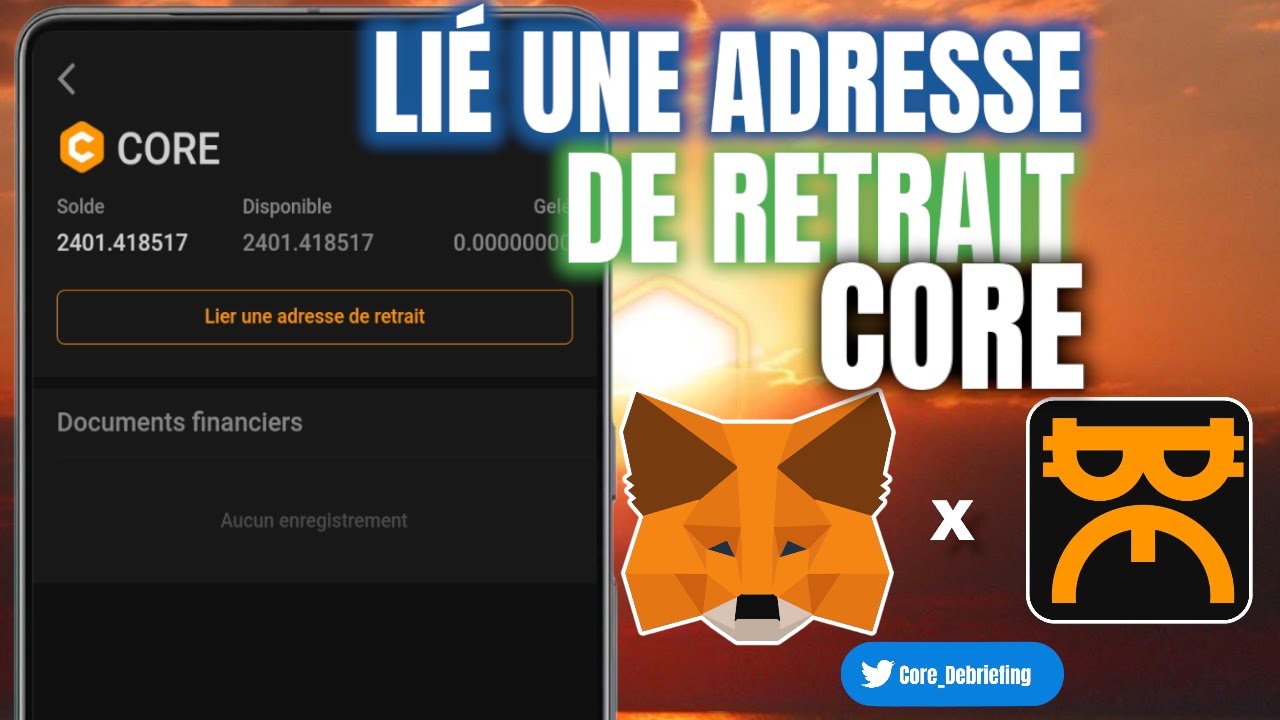 #SATOSHIAPP : Comment lier une address de retrait ( CORE ) dans l'App ...