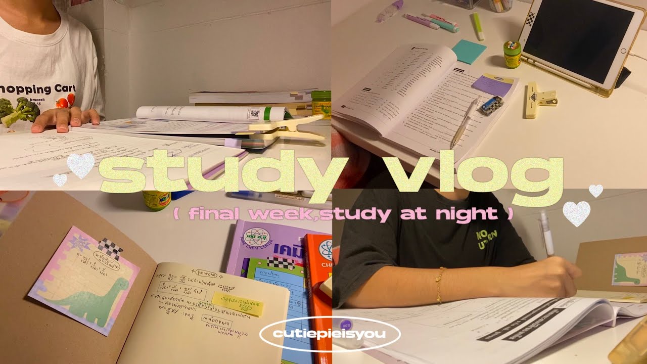 / study vlog (09) /final week,studying at night 🌟🎧 - YouTube