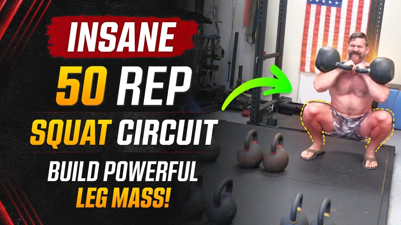 50 Rep Kettlebell Squat Routine for INSANE Muscle Growth! | Coach ...