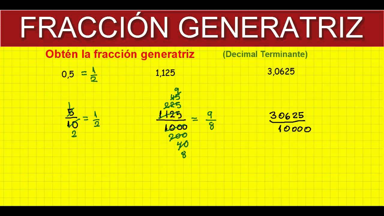 FRACCION GENERATRIZ - David Tamayo Mamani - YouTube