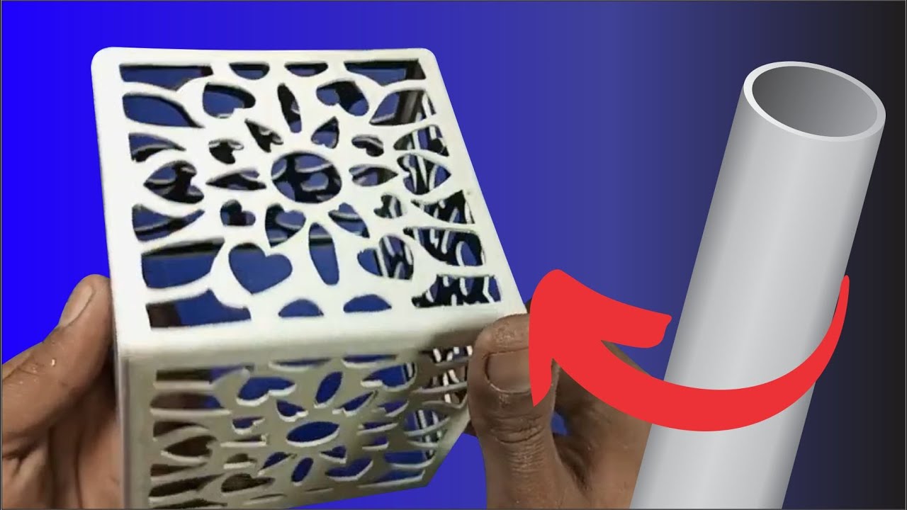 how to make amazing fancy wall lamp from pvc pipe | Simple Wall Lamp ...