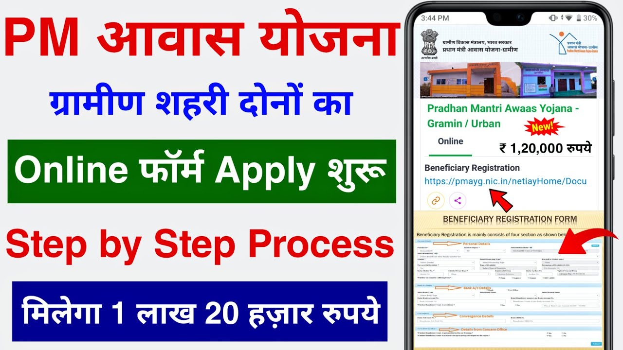 PM Awas Yojana Gramin/Urban 2022-23 Online Form Kaise Bhare | PM Awas ...