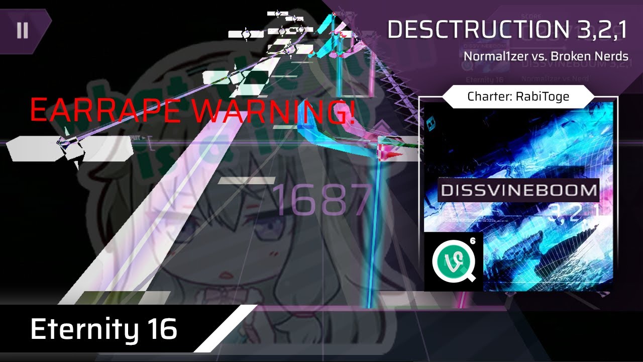 [Arcaea Fanmade] DESTRUCTION 3,2,1 but all sky notes are vine boom ...
