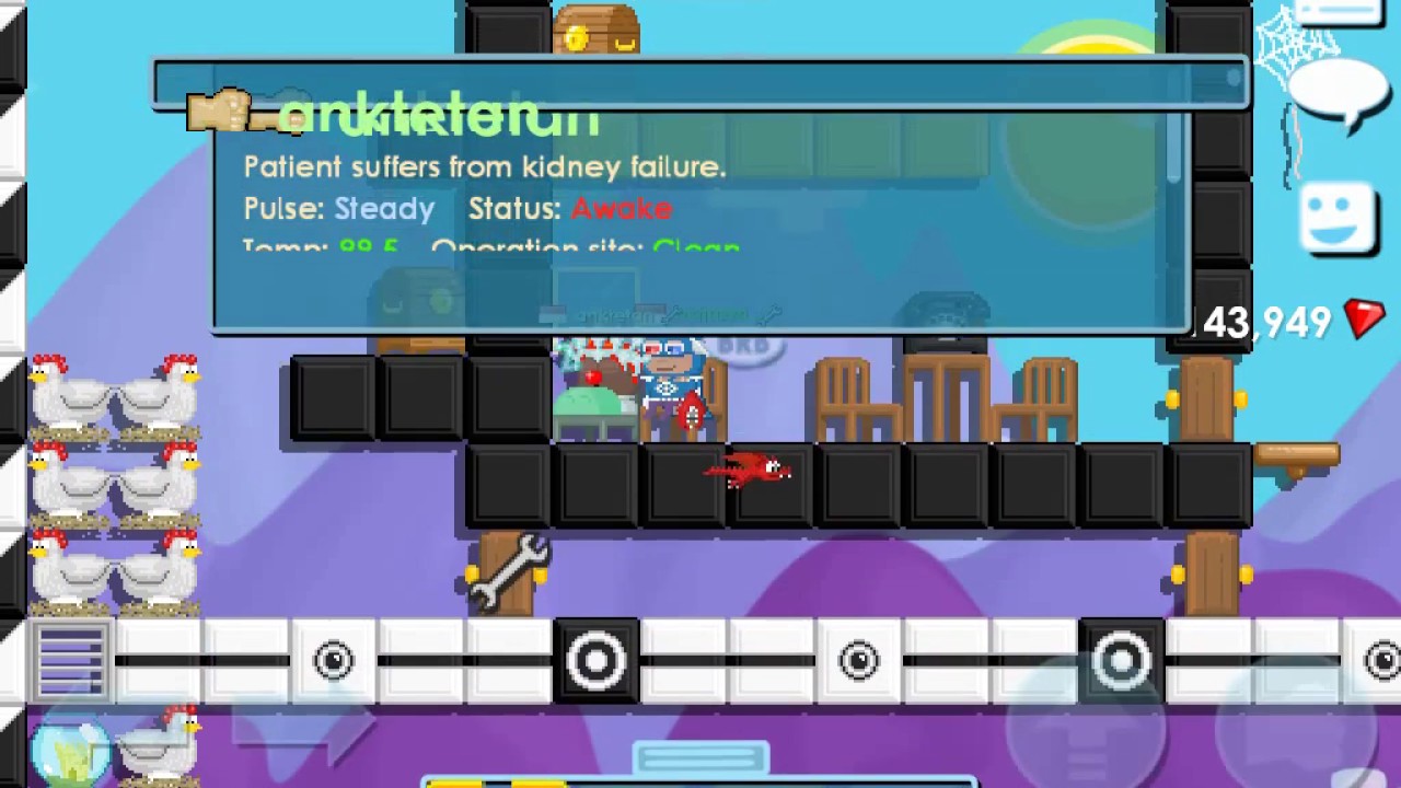 Growtopia surgery Guide : patient suffers from kidneys failure - YouTube