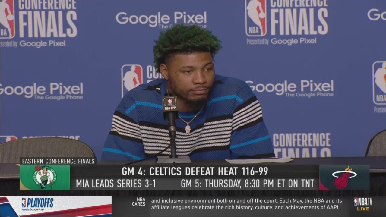 Marcus Smart Postgame Interview | Boston Celtics dominate Miami Heat ...