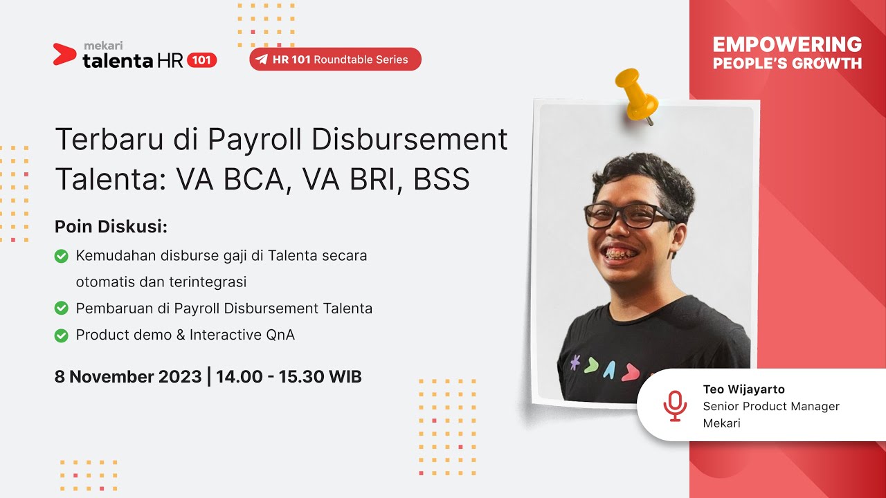 Talenta HR 101 Roundtable Series "Terbaru di Payroll Disbursement ...