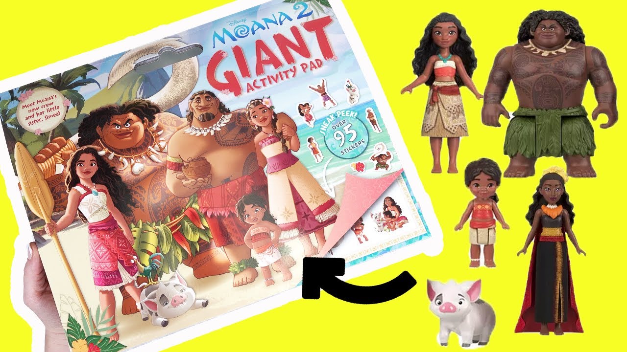 Moana 2 DIY Giant Activity Book with Stickers, Coloring, and Character ...