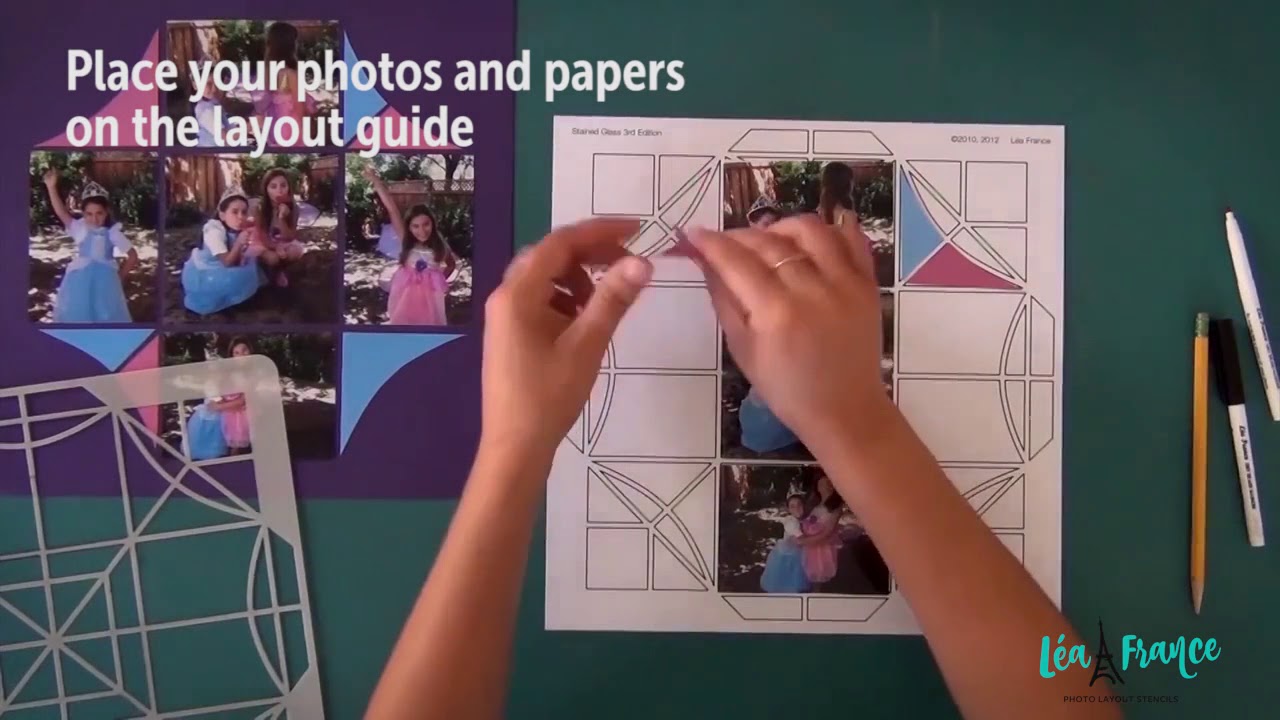 How it works - Photo Layout Stencil Technique 101 - YouTube