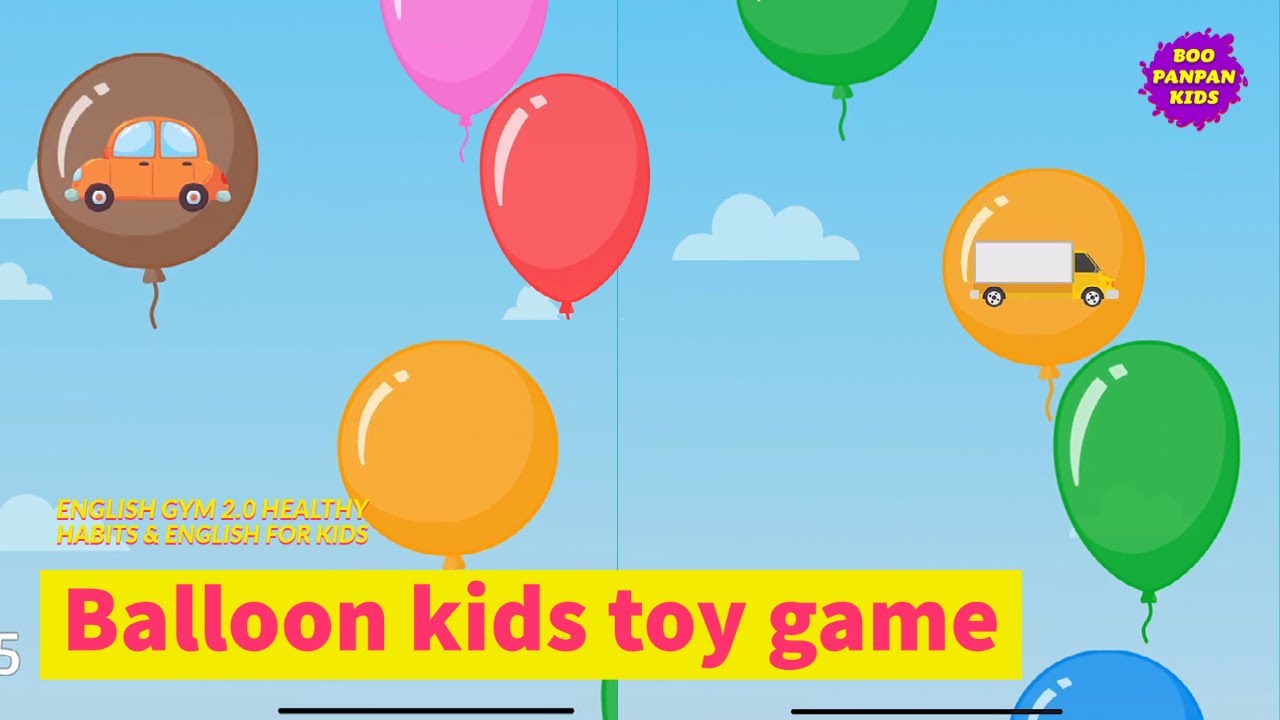 Balloon kids toy game English Gym|Boopanpankids - YouTube